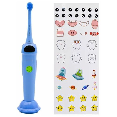 Электрическая звуковая зубная щетка Revyline RL 020 для детей от 3 лет, синяя
