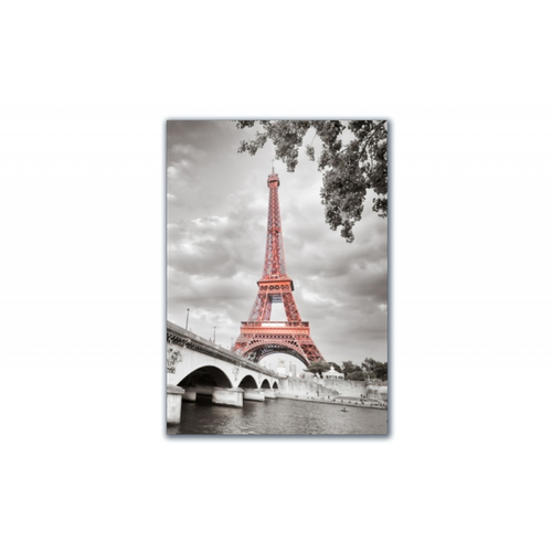 Картина на стекле | Diva Kartina | Город. Франция Париж вид на Эйфелеву башню | 70X100 см | Интерьерный постер