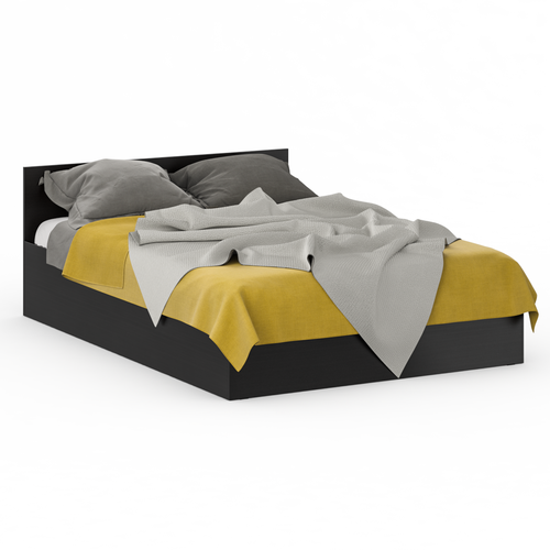 Кровать Бит и Байт Стандарт 1400, размер (ДхШ): 204х144 см, спальное место (ДхШ): 200х140 см, цвет: венге