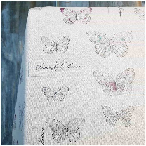 Клеенка для стола (скатерть на стол) (Ткань с ПВХ покрытием оксфорд 1,37х1,00м) Бабочки