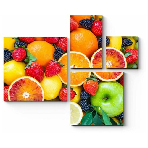 Модульная картина Сочные фрукты82x68