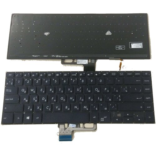 Клавиатура для ноутбука Asus UX550, UX550VE, UX550VD, UX550VW чёрная, с подсветкой