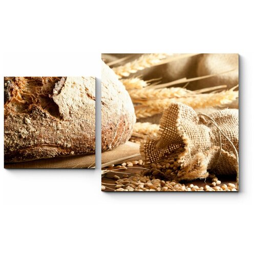 Модульная картина Горячий ароматный хлеб 150x90