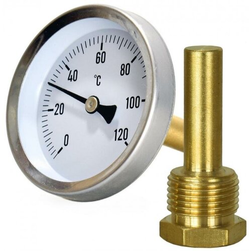 Термометр биметаллический для самогонного аппарата, для коптильни, автоклава