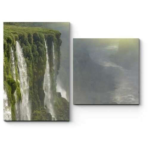 Модульная картина Мохнатый водопад 130x98