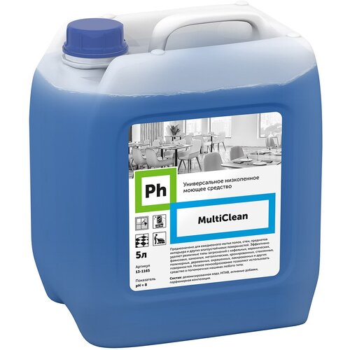 Универсальное низкопенное моющее средство для уборки 5л, Ph Multiclean