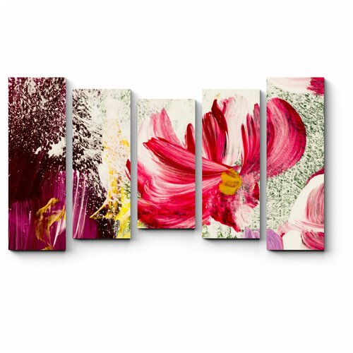 Модульная картина Весенние цветы, абстракция 150x90
