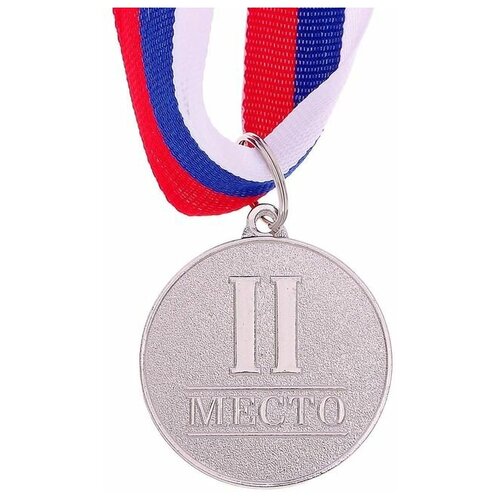 Командор Медаль призовая 066 диам 3,5 см. 2 место. Цвет сер. С лентой