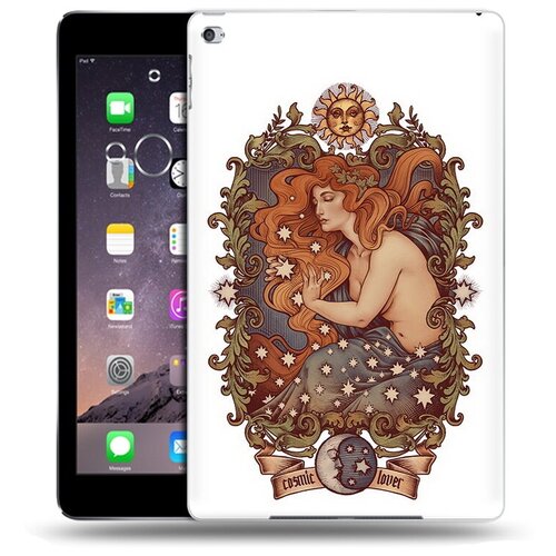 Чехол задняя-панель-накладка-бампер MyPads звездная девушка абстракция для Apple iPad Air 2 (A1566/A1567) противоударный