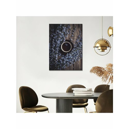 Картина на холсте с подрамником Черный чай лаванда1 30х40