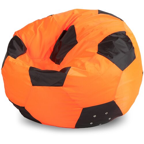Пуффбери кресло-мешок Мяч XXL оранжевый/черный оксфорд 500 л