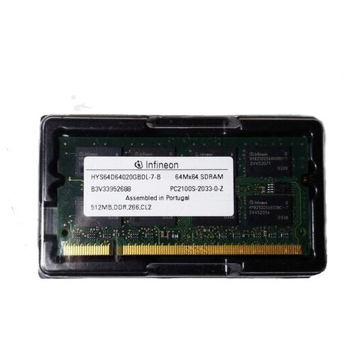Оперативная память Infineon 512 МБ DDR 266 МГц SODIMM HYS64D64020GBDL-7-B