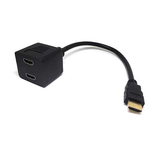 Разветвитель ESPADA HDMI - 2xHDMI (EHDMIM2xHDMIF25), 1 шт., черный