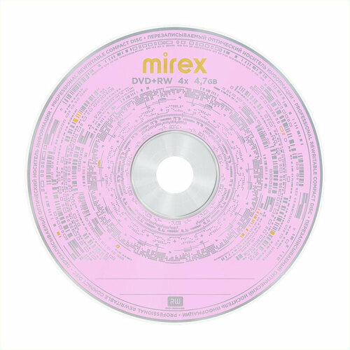 Носители информации DVD+RW Mirex Brand 4X 4,7GB Bulk 50шт/уп (50/500)