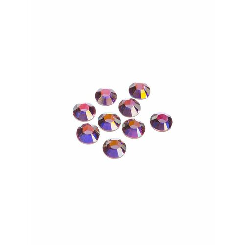 Стразы цветные круглые, Swarovski, SS16, 10шт, 011 №024, IRISK, Д010-06-01