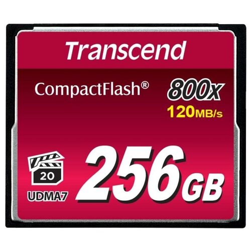 Карта памяти 256 ГБ CompactFlash (CF) Transcend CompactFlash TS256GCF800 X800 1 шт.