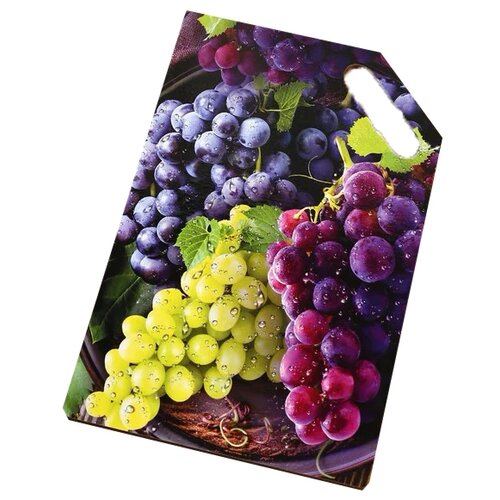 Разделочная доска Дарим красиво Сочный виноград, 4774413, 27х18 см, 1 шт., разноцветный