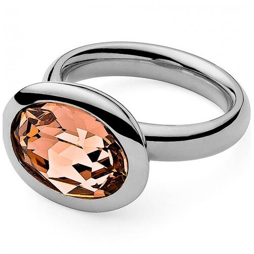 Кольцо Qudo, кристаллы Swarovski, кристалл, размер 18.5, оранжевый, серый