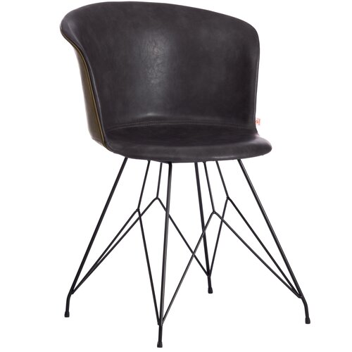 Комплект стульев TetChair Kranz (mod. 9322М), металл/искусственная кожа, 2 шт., цвет: черный