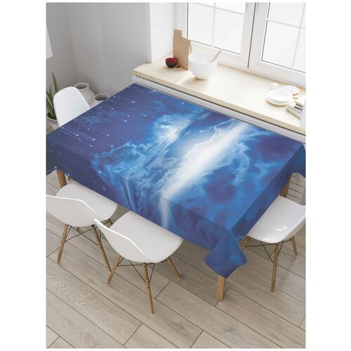 Скатерть прямоугольная JoyArty на кухонный стол "Лунный полет" из оксфорда, 120x145 см