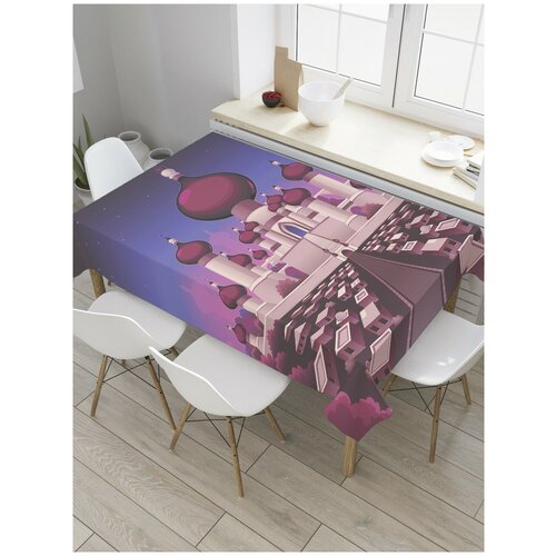 Скатерть прямоугольная JoyArty на кухонный стол "Замок Аладдина город Аграба" из оксфорда, 120x145 см