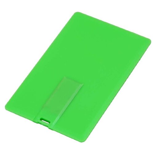 Флешка для нанесения логотипа в виде пластиковой карты (64 Гб / GB USB 2.0 Зеленый/Green card1 supertalent CO-CD2 кредитная карточка)