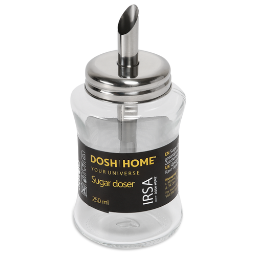 Сахарница DOSH | HOME Irsa 101110 с дозатором прозрачный 250 мл