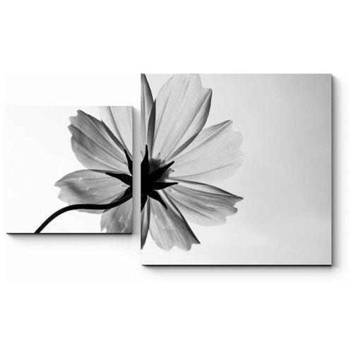 Модульная картина Монохромный цветок 90x54