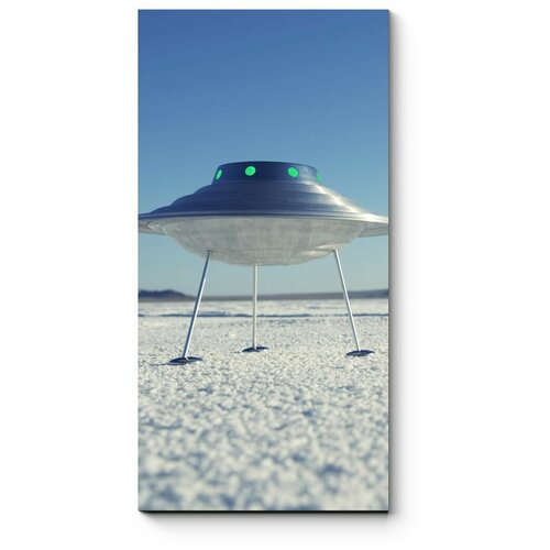 Модульная картина Летающая тарелка в пустыне 30x60