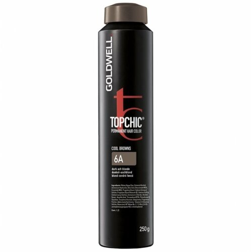 Goldwell Topchic стойкая крем-краска для волос, 6A темно-русый пепельный, 250 мл