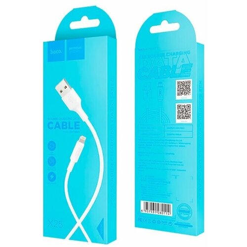 Кабель HOCO X25 Soarer charging data cable for Micro USB 1M, 2.0А, white