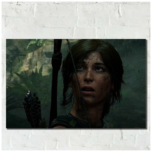 Картина интерьерная на рельефной доске, рисунок ОСП игра Shadow of the Tomb Raider 2