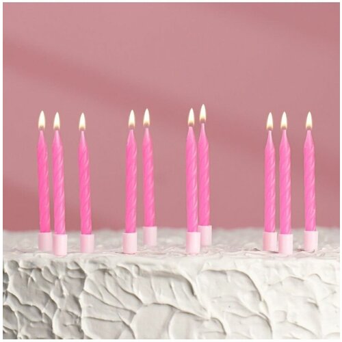 Свечи для торта Неон 10 шт