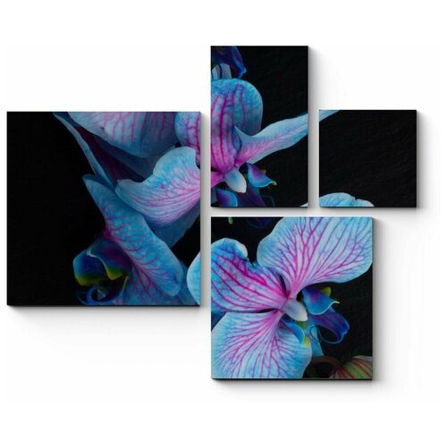 Модульная картина Голубая орхидея142x118