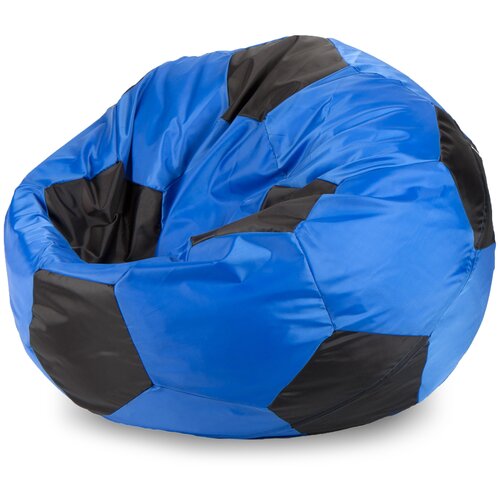 Пуффбери кресло-мешок Мяч XL синий/черный оксфорд 350 л