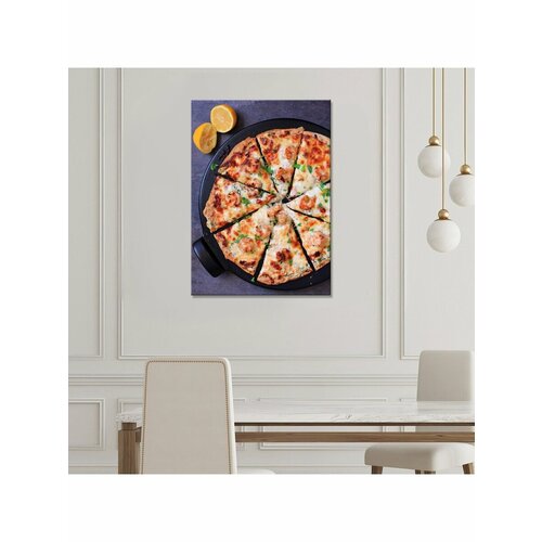 Картина на холсте с подрамником Вкусная пицца8 20х30