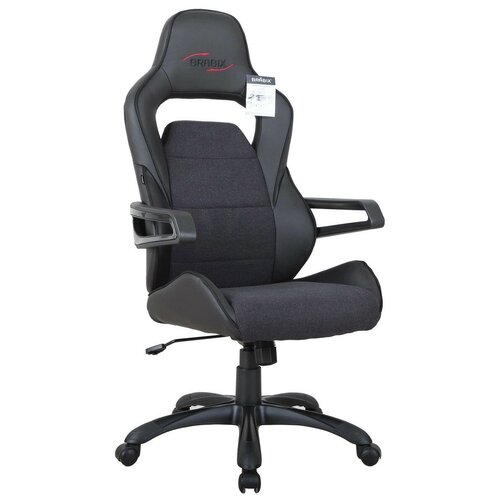 Компьютерное кресло Brabix Nitro GM-001 игровое, обивка: искусственная кожа/текстиль, цвет: черный