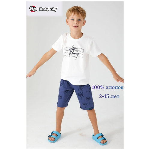 Комплект одежды Rolypoly, размер 2-3 (87-98), синий, белый