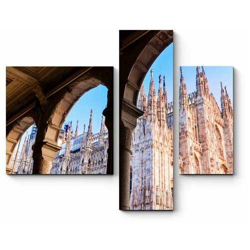 Модульная картина Миланский собор с необычного ракурса110x91