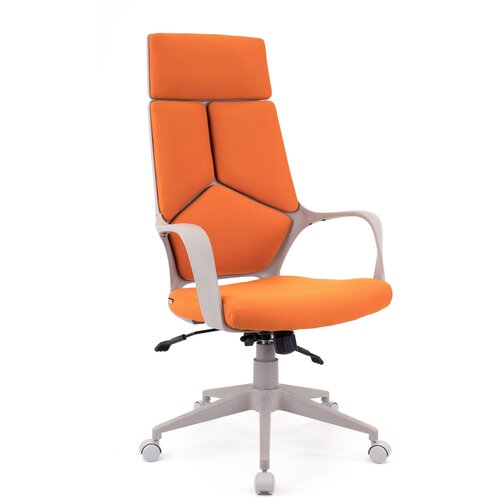 Компьютерное кресло Everprof Trio Grey TM для руководителя, обивка: текстиль, цвет: оранжевый