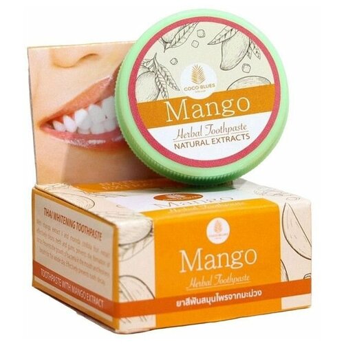 Coco Blues Травяная зубная паста с экстрактом манго / Mango Herbal Toothpaste, 30 грамм