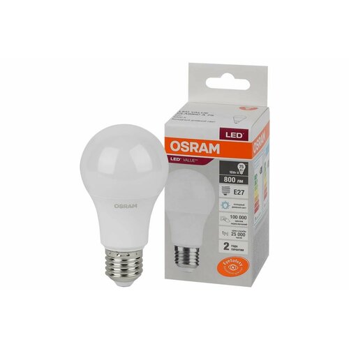 Лампочка светодиодная OSRAM LED Value Е27 6500К груша 10Вт 800Лм 4058075578913 (комплект из 5 шт)