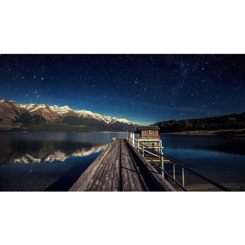 Картина на холсте 110x60 LinxOne "Звёздная ночь в Новой Зеландии" интерьерная для дома / на стену / на кухню / с подрамником