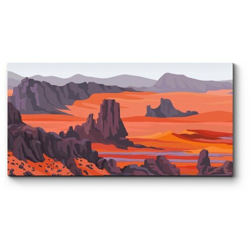 Модульная картина Огненная пустыня 120x60