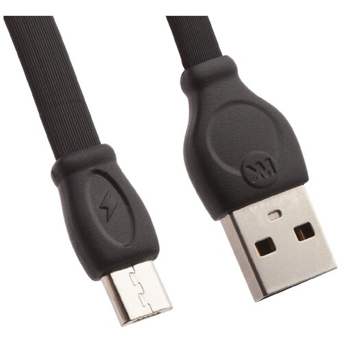 USB кабель WK Fast Cable WDC-023 Micro USB, 0L-00035284, черный, 1 м