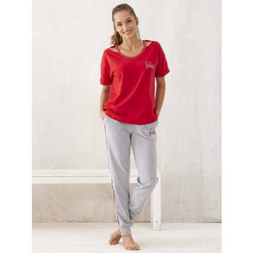 Пижама  Relax Mode, размер 00L, серый, красный