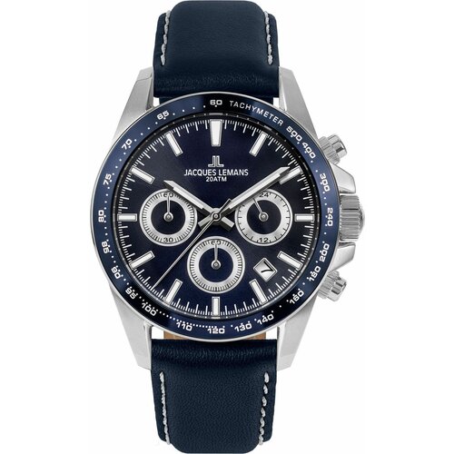 Наручные часы JACQUES LEMANS Sports 79468, серебряный, синий