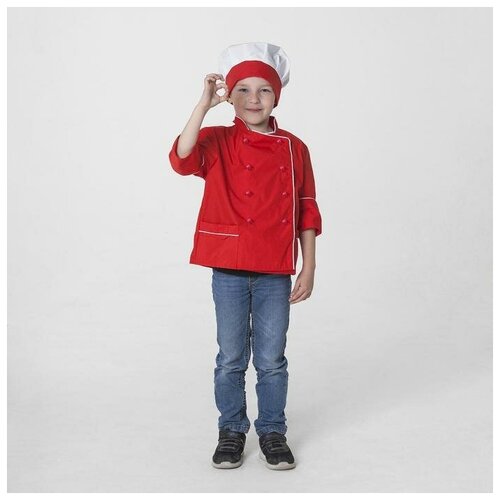 Frau Liebe Детский карнавальный костюм «Шеф-повар», колпак, куртка, 4-6 лет, рост 110-122 см
