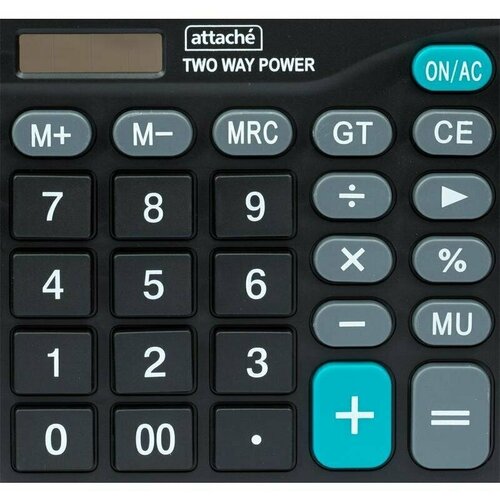 Калькулятор настольный полноразмерный Attache ATC-444-12F 12-разрядный черный, 1277748