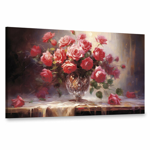 Интерьерная картина 100х60 "Розы в искусстве любви"